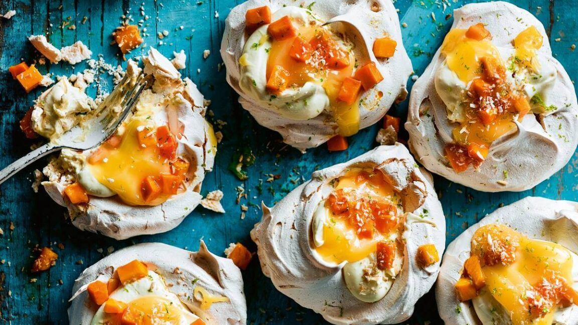 Mango, Lime and Coconut Meringues | YourLifeChoices