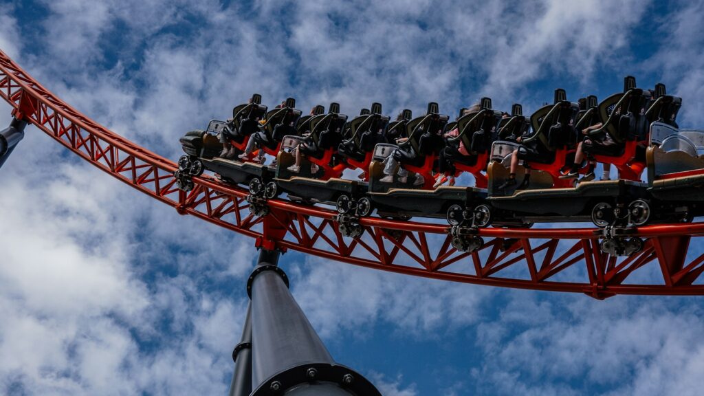 Rollercoaster riders left baking in 30-degree heat after mid-ride ...
